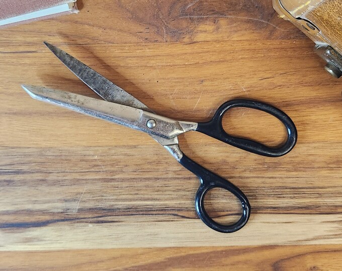 Vintage Forged Steel Scissors Made in the USA Black Handle - Etsy