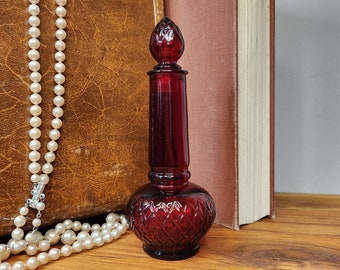 Vintage Ruby Red Avon Perfume Bottle - Etsy