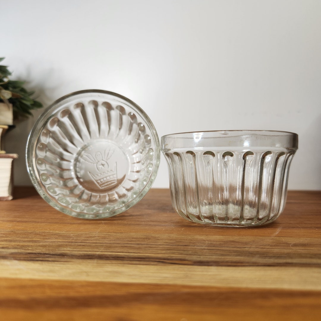 Vintage Kerr Angel Over Crown Jelly Jars Set of 2 Ribbed Glass - Etsy