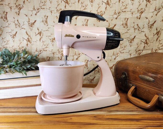 1950s Blush Pink Sunbeam Mixmaster Mixer Model 12 Original Pink Bowl - Etsy