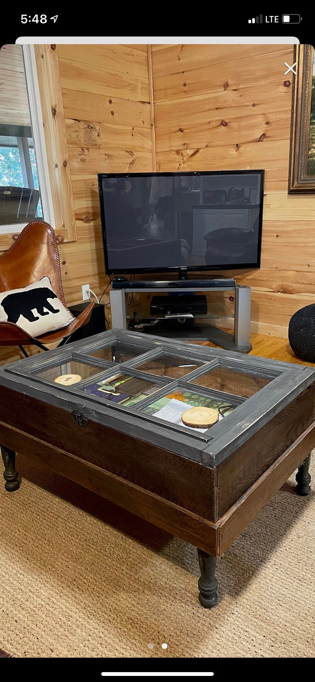 Black/ Walnut Shadowbox Coffee Table - Etsy