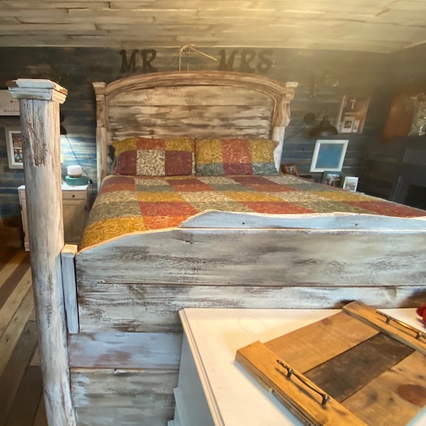 Rustic Log Bed - Etsy