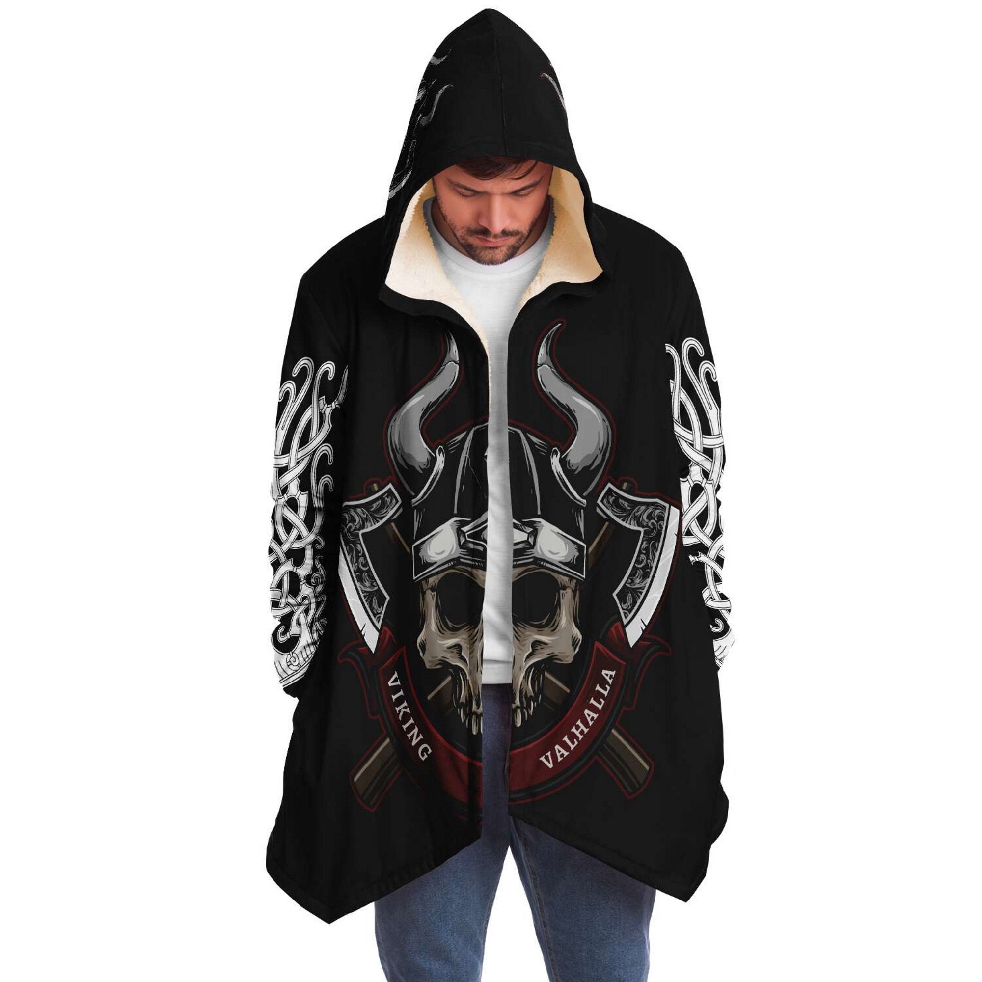 Valhalla Hooded Cloak Norse Hooded Cloak Odin Hooded Cloak | Etsy Singapore