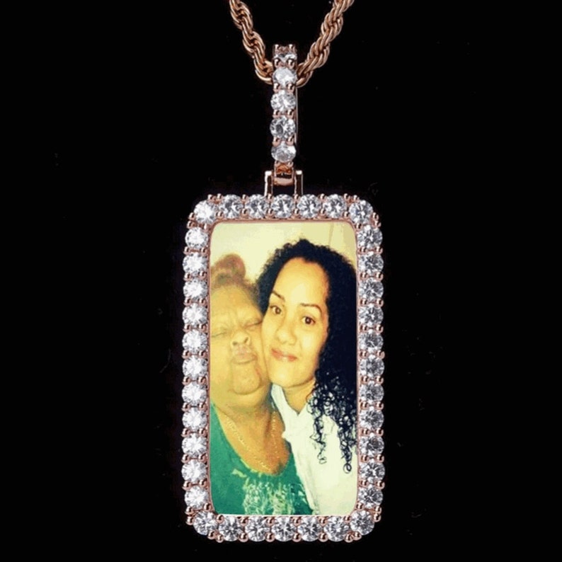 Custom Made Photo Rectangle Necklace & Pendant With Choice of - Etsy