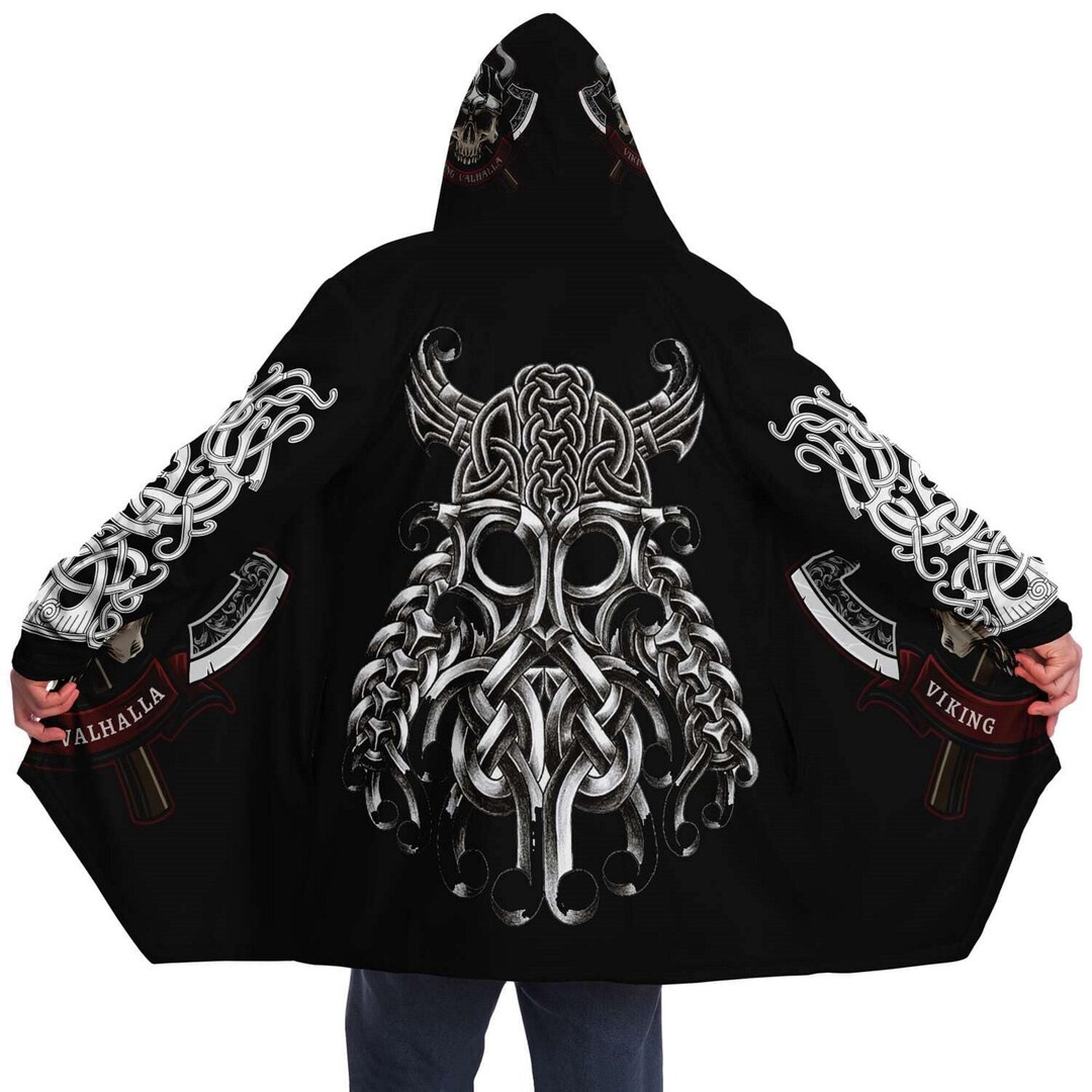 Valhalla Hooded Cloak, Norse Hooded Cloak, Odin Hooded Cloak, Viking ...