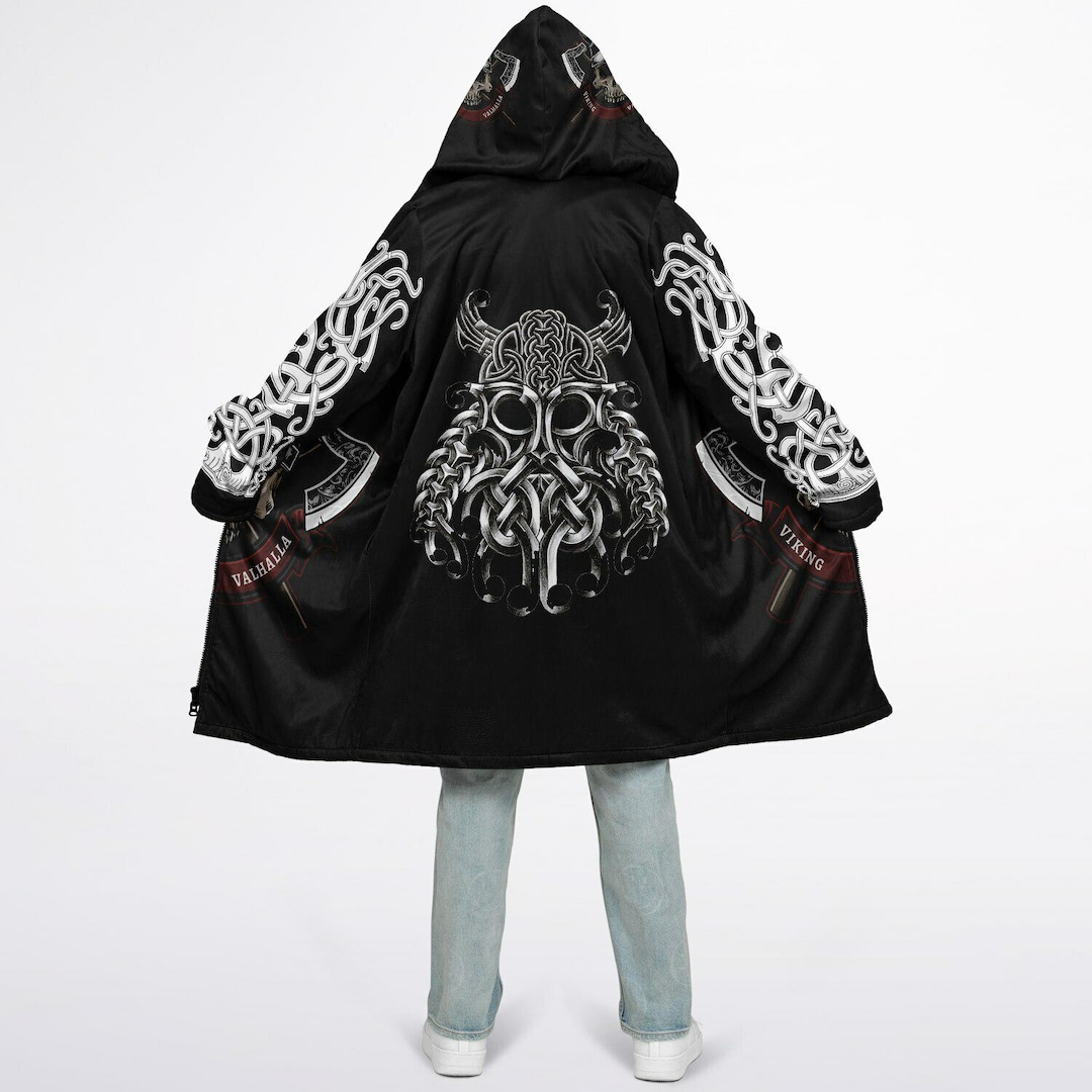 Viking Odin Mask Hooded Jacket Design With Zipper - Etsy