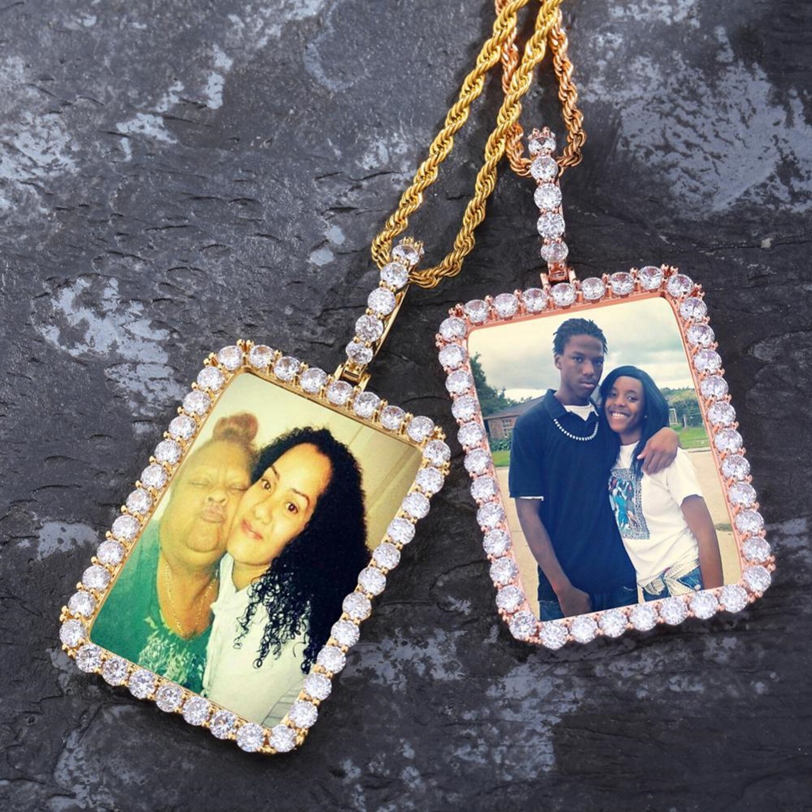 Custom Made Photo Rectangle Necklace & Pendant With Choice of - Etsy