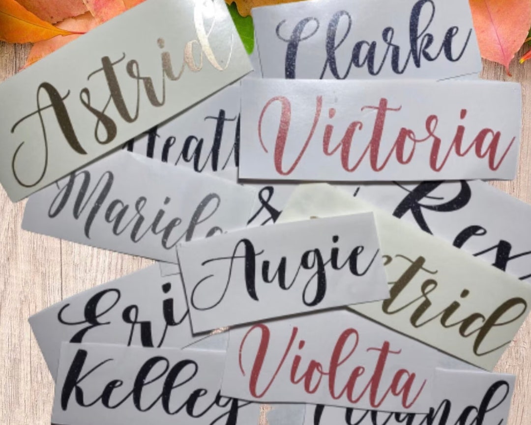 Calcomanía de nombre, Calcomanías de nombre personalizadas, Calcomanías ...