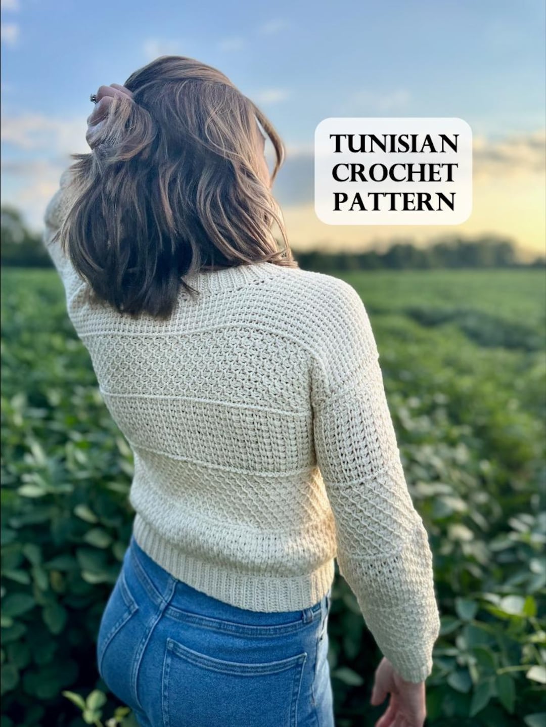 PATTERN, Indecision Sampler Sweater, Tunisian Crochet Sweater, Textured ...