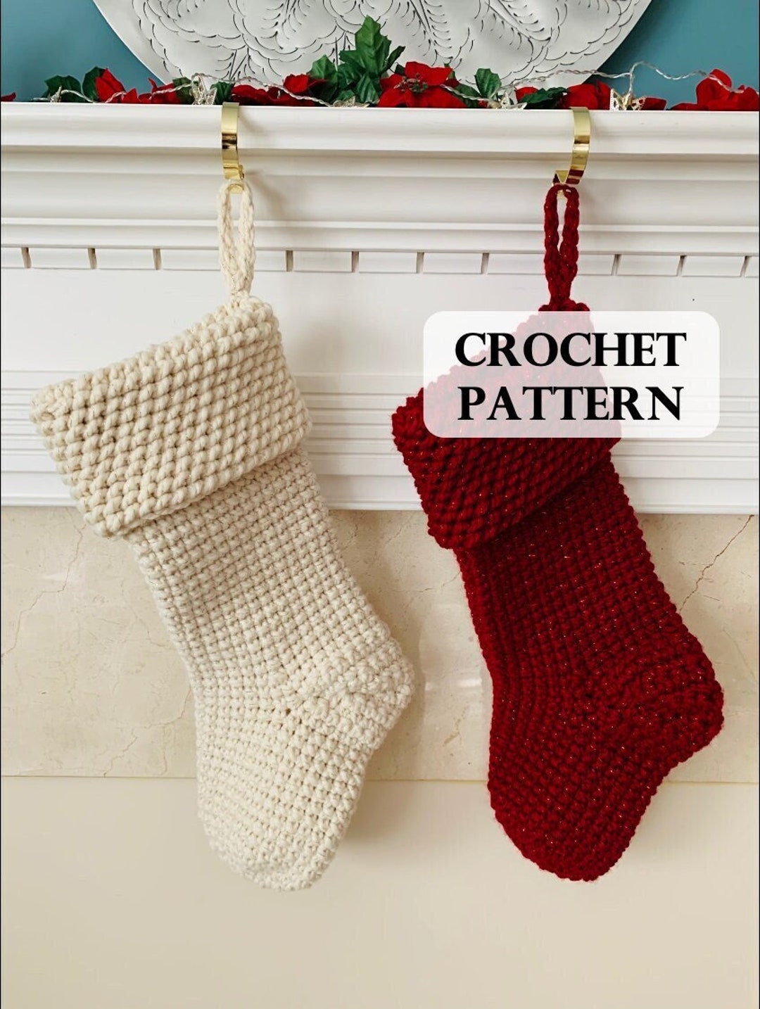 PATTERN - Rustic Wonderland Stocking, Crochet Stocking Pattern ...