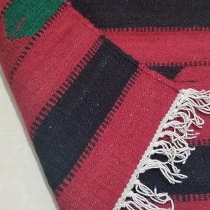 Vintage Wool Bedouin Weaving Colored Carpet Rug Traditional Jordanian ...