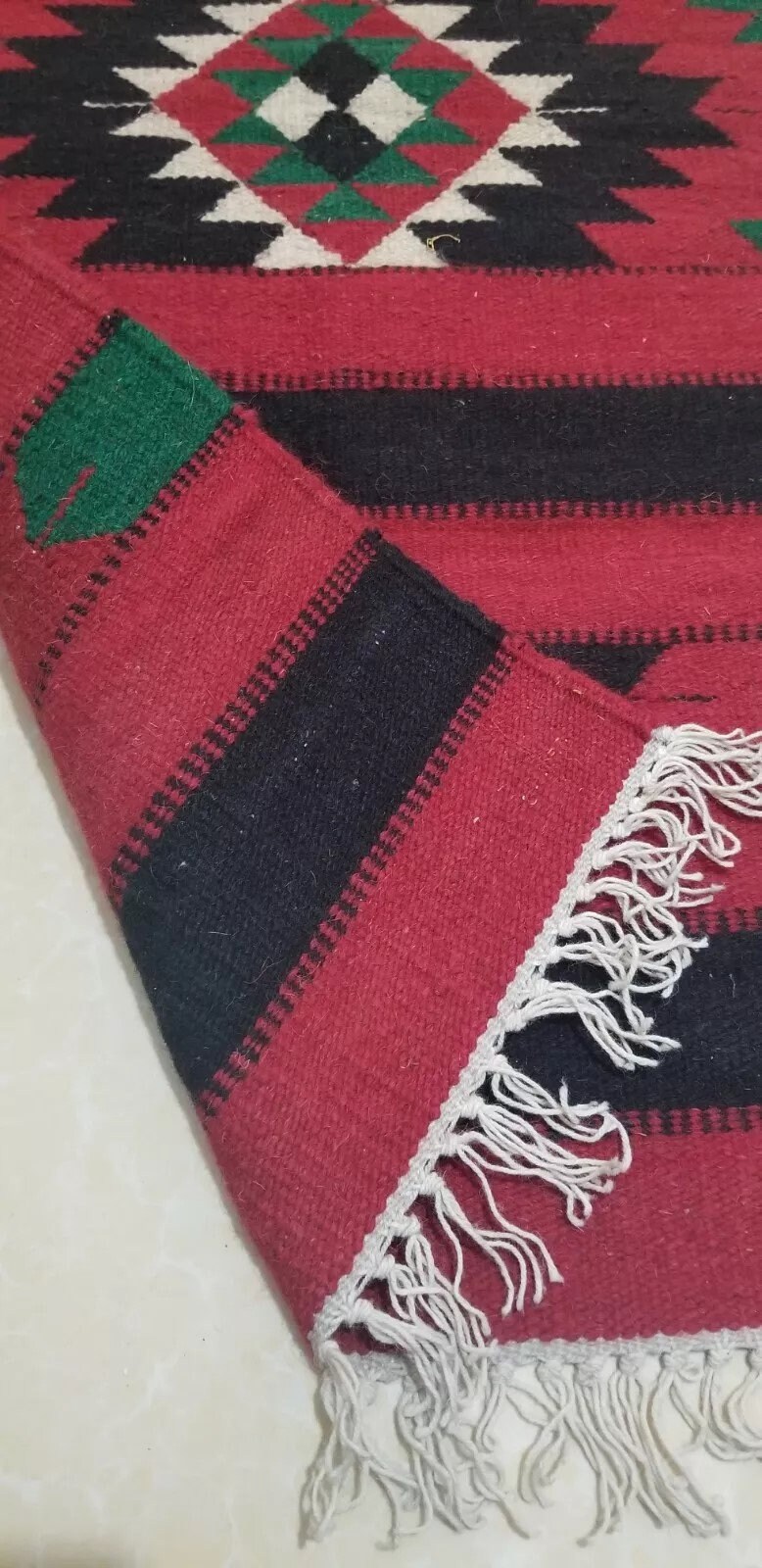 Vintage Wool Bedouin Weaving Colored Carpet Rug Traditional Jordanian ...