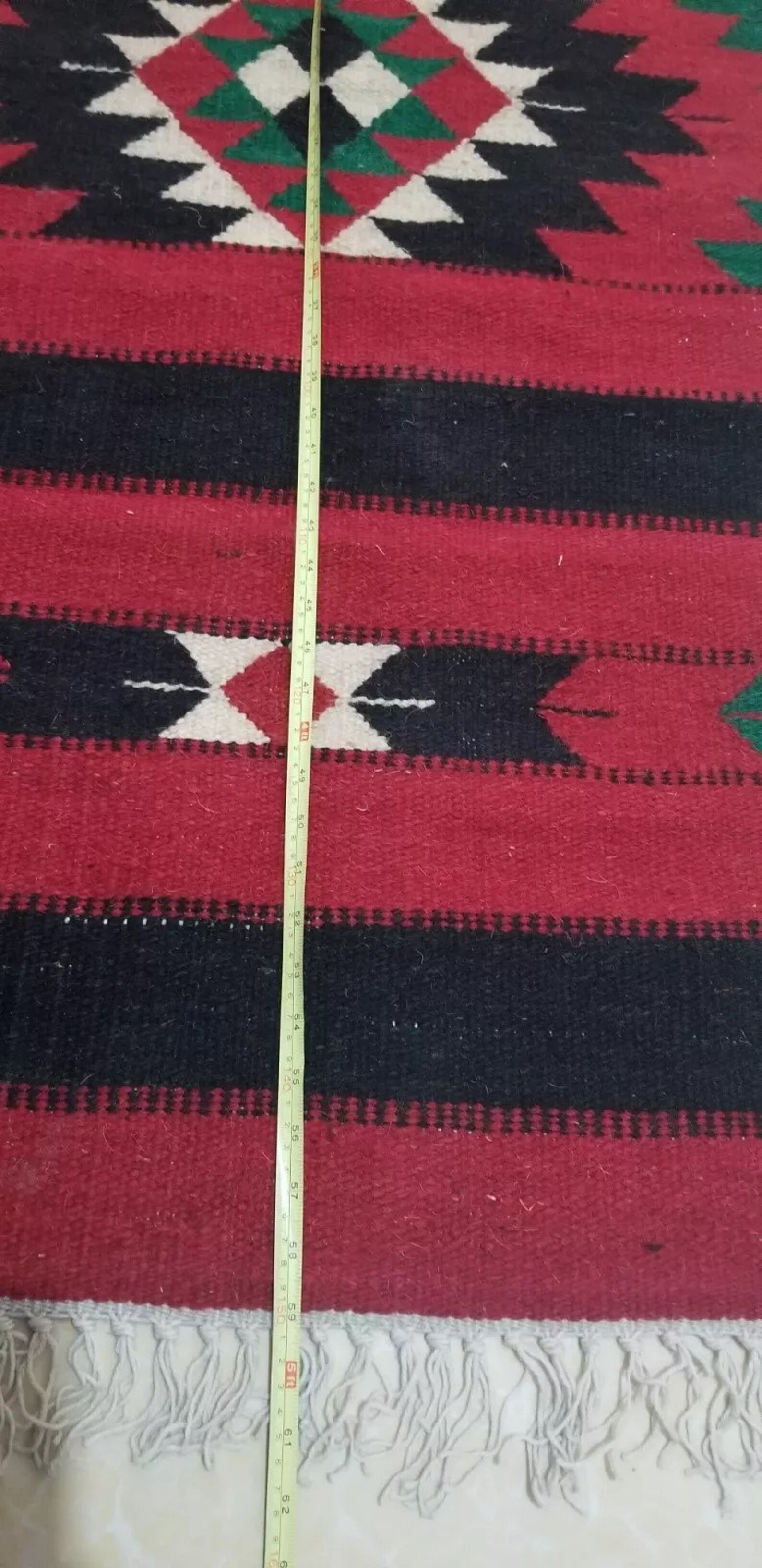 Vintage Wool Bedouin Weaving Colored Carpet Rug Traditional Jordanian ...