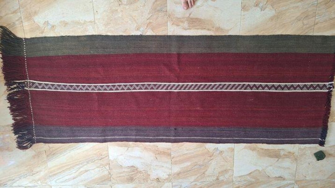 Vintage Wool Bedouin Weaving Colored Carpet Rug Traditional Jordanian ...