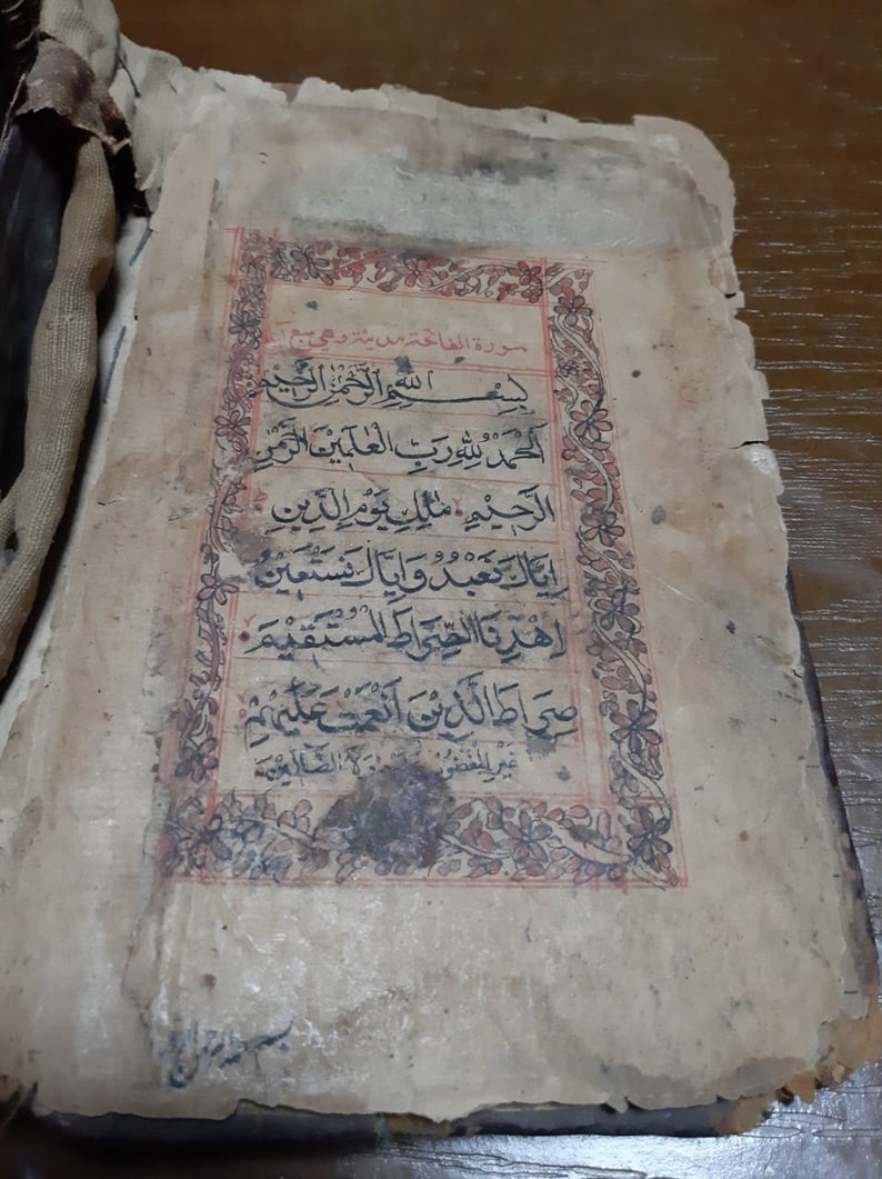 Antique Ottoman 1836 Handwritten Quran Qur'an Koran Coran Manuscript ...