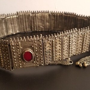 Antique Silver Yemeni Jewish Large Belt Handmade With Agate Stones 900 ...