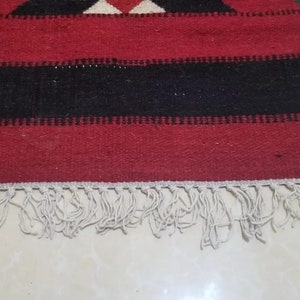 Vintage Wool Bedouin Weaving Colored Carpet Rug Traditional Jordanian ...