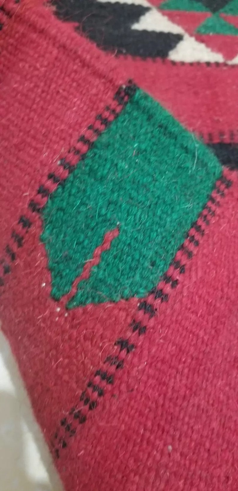 Vintage Wool Bedouin Weaving Colored Carpet Rug Traditional Jordanian ...