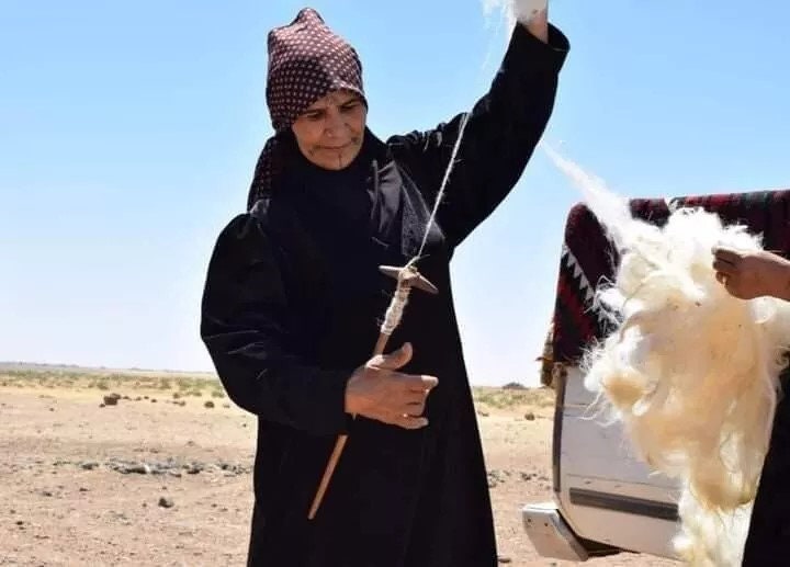 Vintage Wool Bedouin Weaving Colored Carpet Rug Traditional Jordanian ...