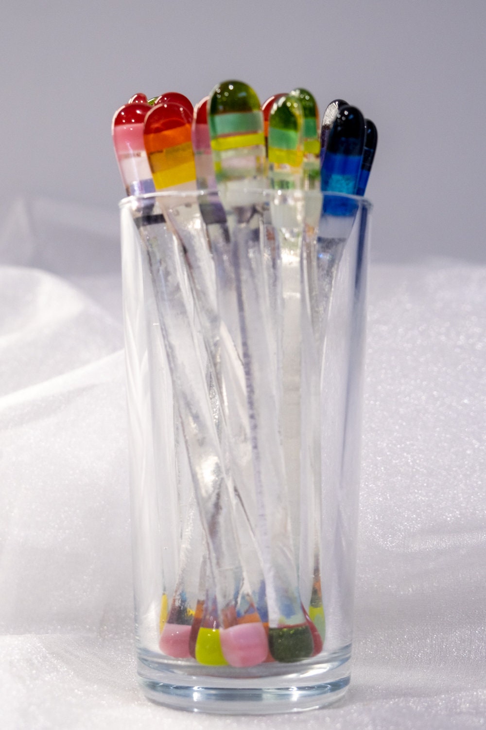 Fused Glass Swizzle Sticks Cocktail Stirrers Party Gift | Etsy