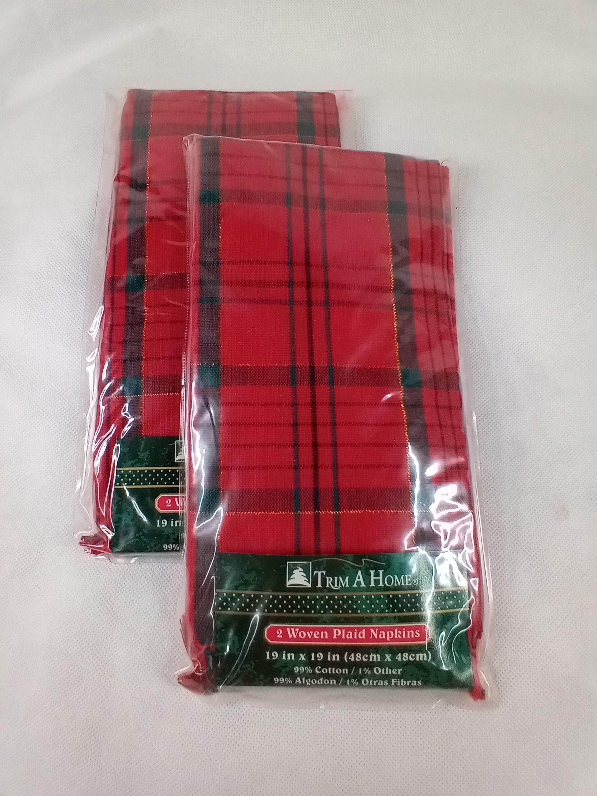 Vintage Kmart Holiday Woven Plaid Napkins - Etsy