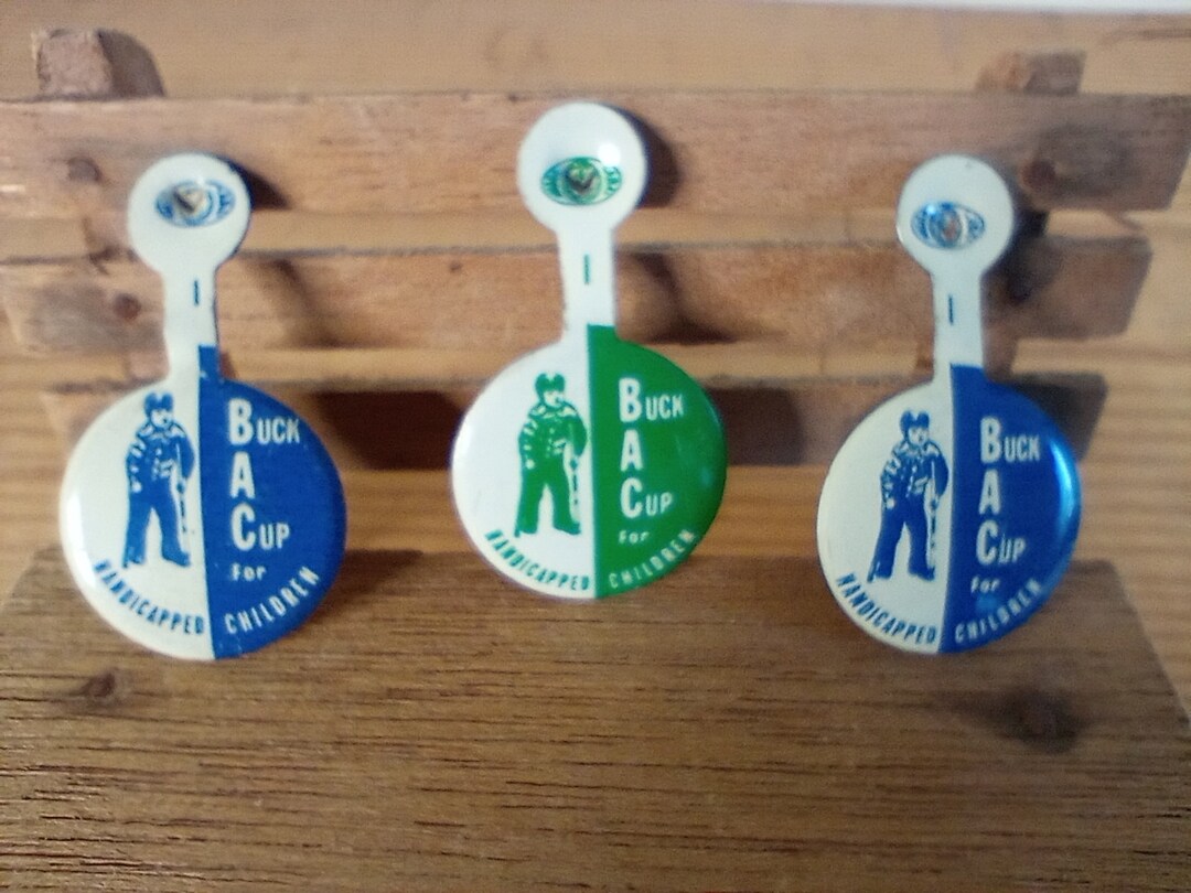 Buck A Cup Fold Over Lapel Metal Tab - Etsy