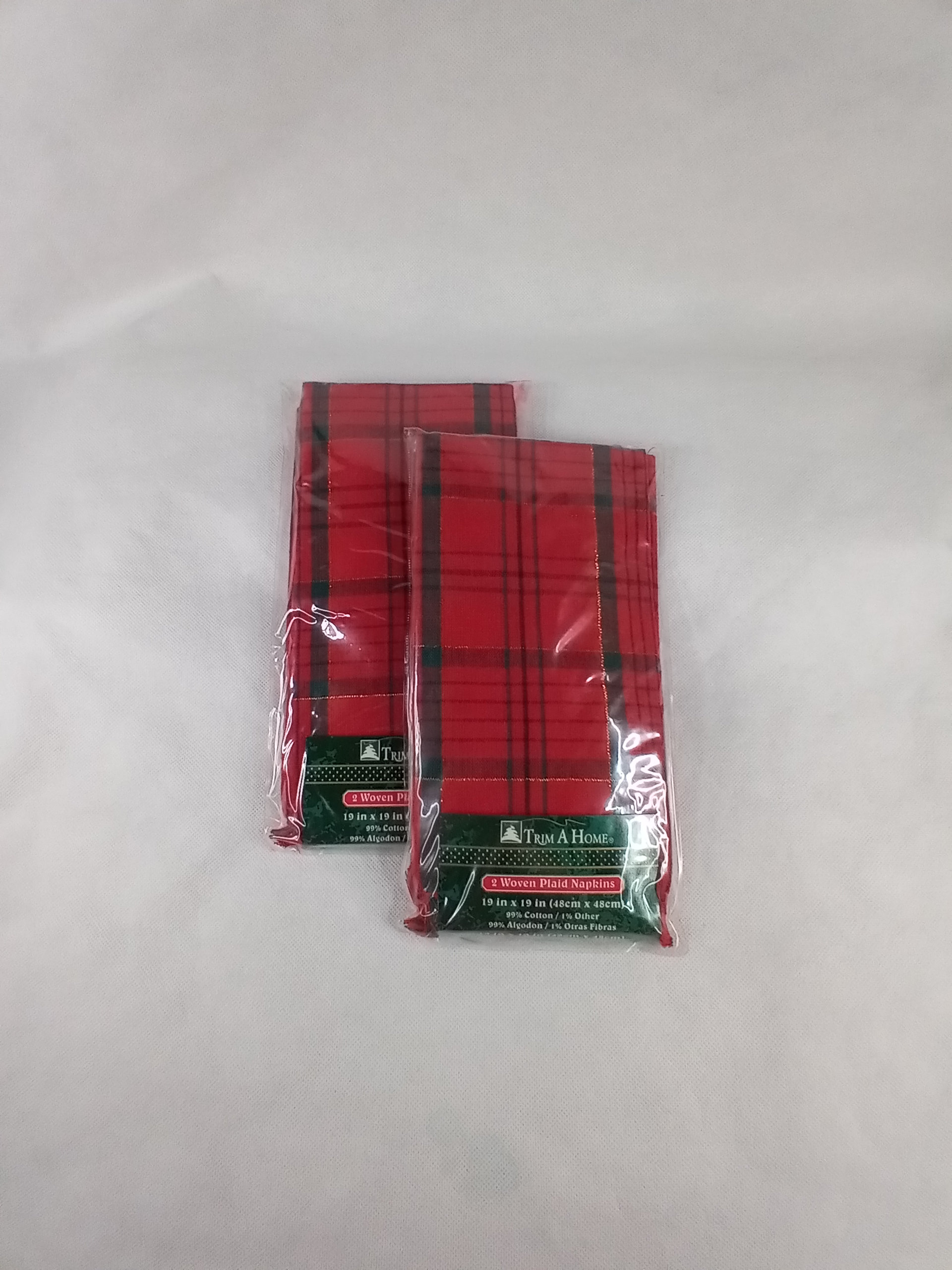Vintage Kmart Holiday Woven Plaid Napkins - Etsy