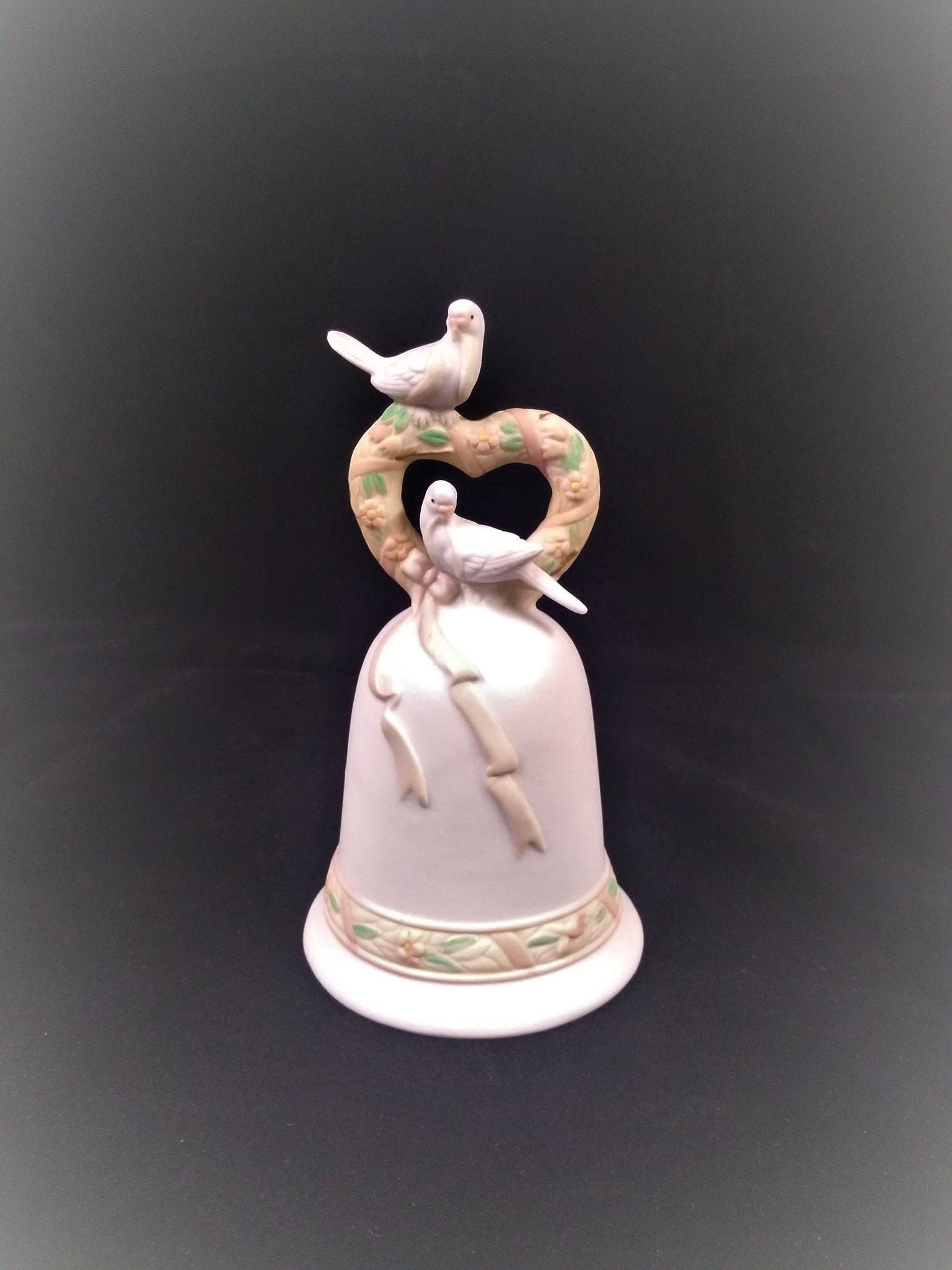 Vintage Enesco Bell With Doves 1988 - Etsy
