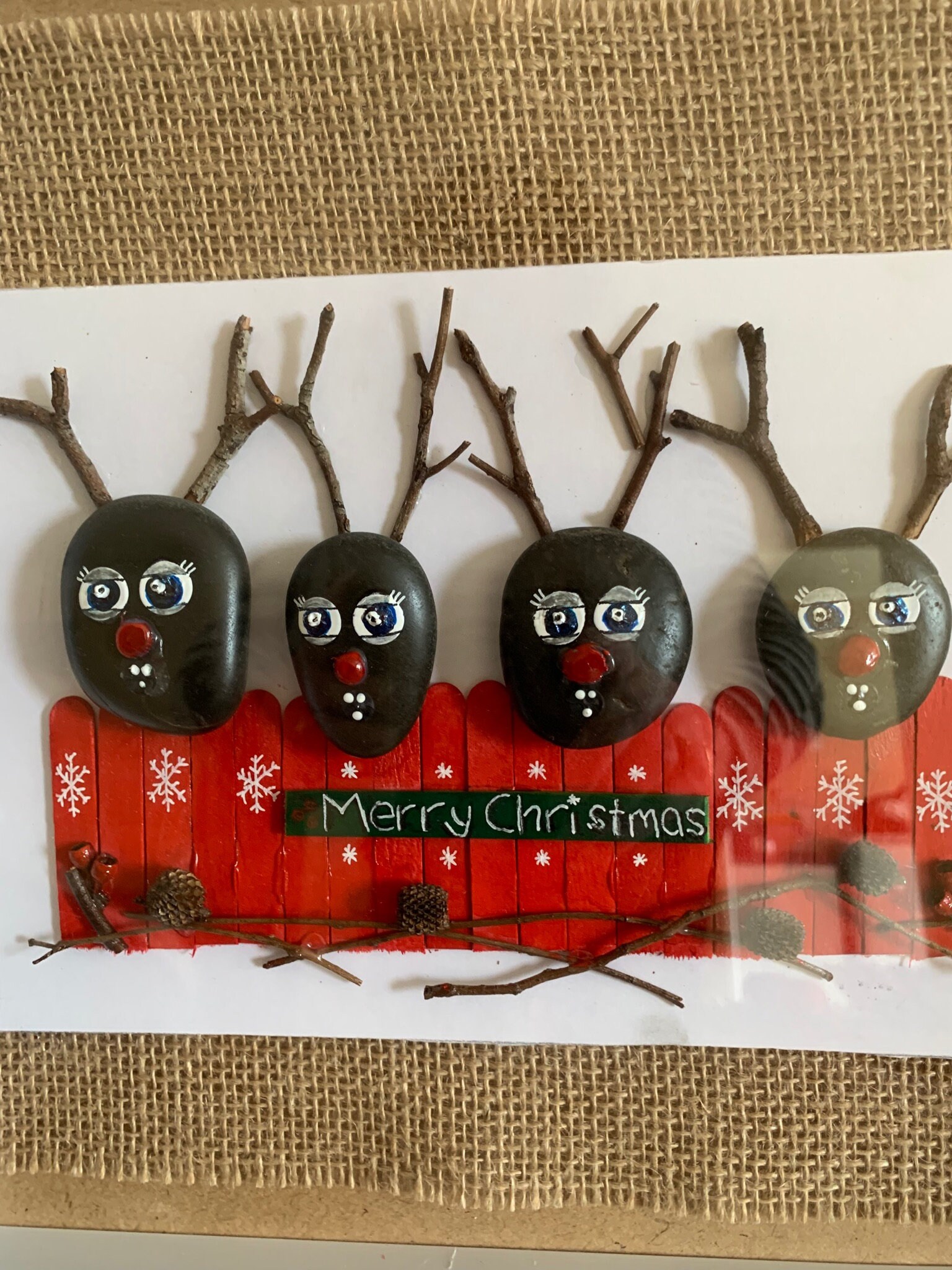 Christmas Rock Reindeer - Etsy Australia
