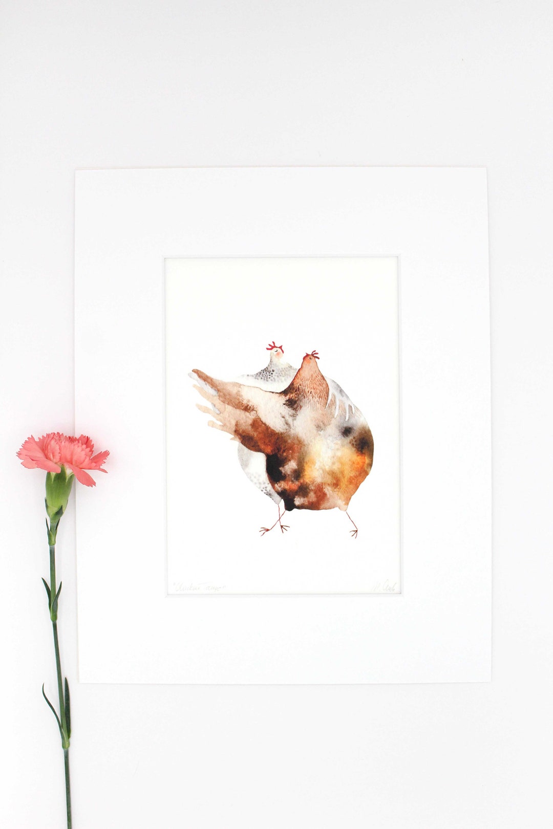 Art Print "chicken Tango" Open Edition - Etsy