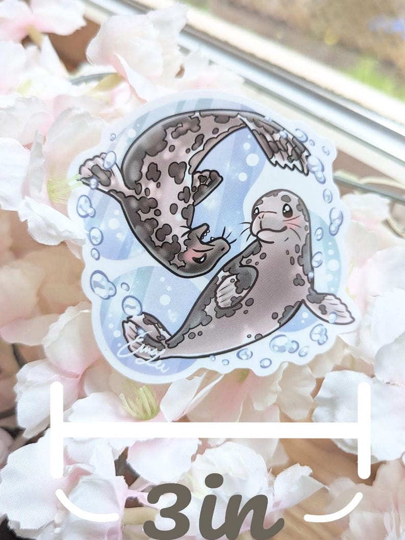 Seal Sticker – 3 Inch Waterproof Transparent Vinyl Decal - Playful ...