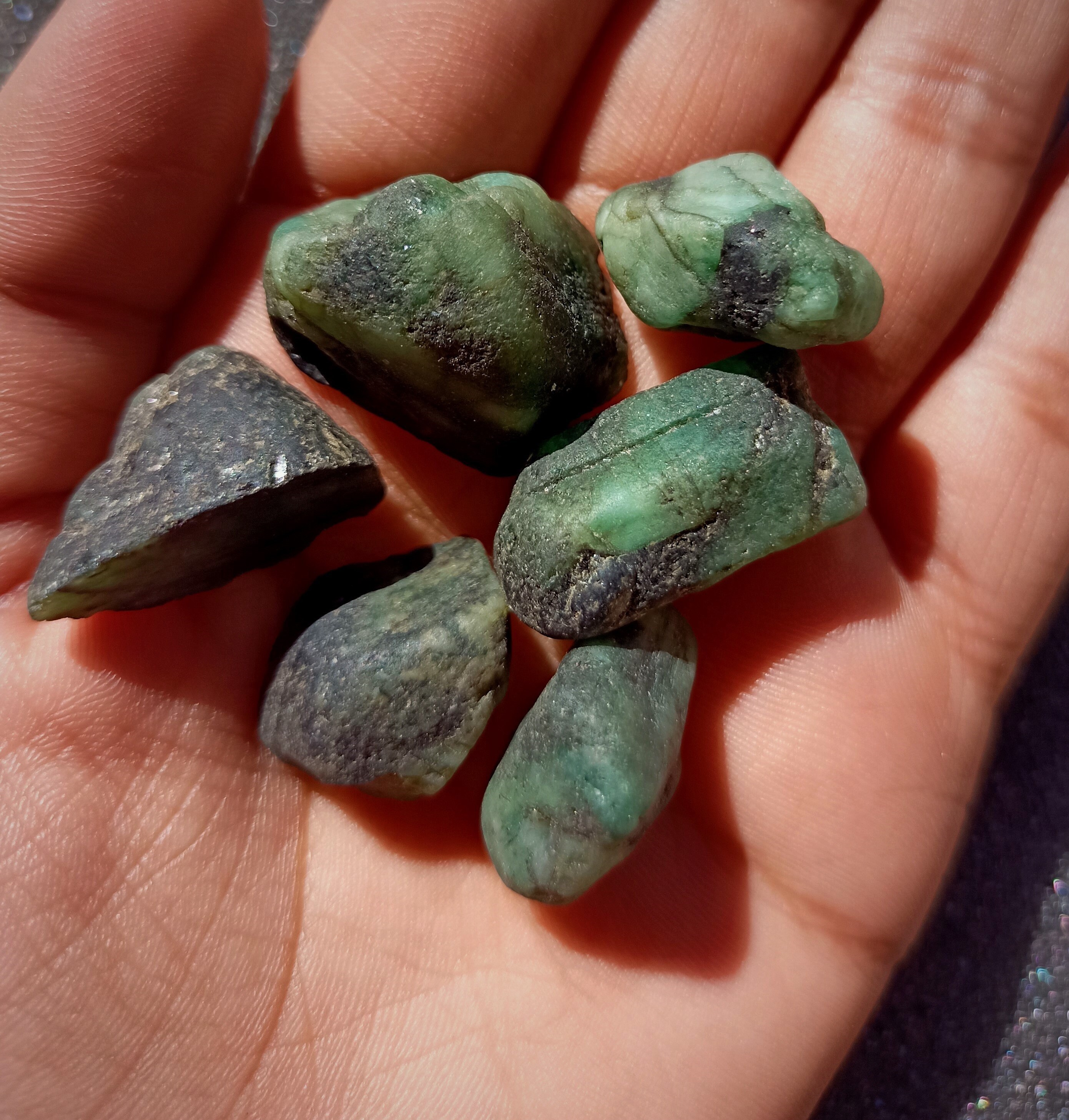 5 Piece Natural Raw Emerald Crystal Natural Stone Genuine - Etsy