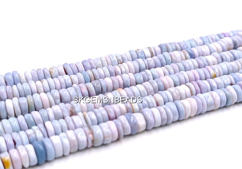 Lavender Opal Heishi Beads, Purple Shaded Gemstone Disc, 16" Strand - Etsy