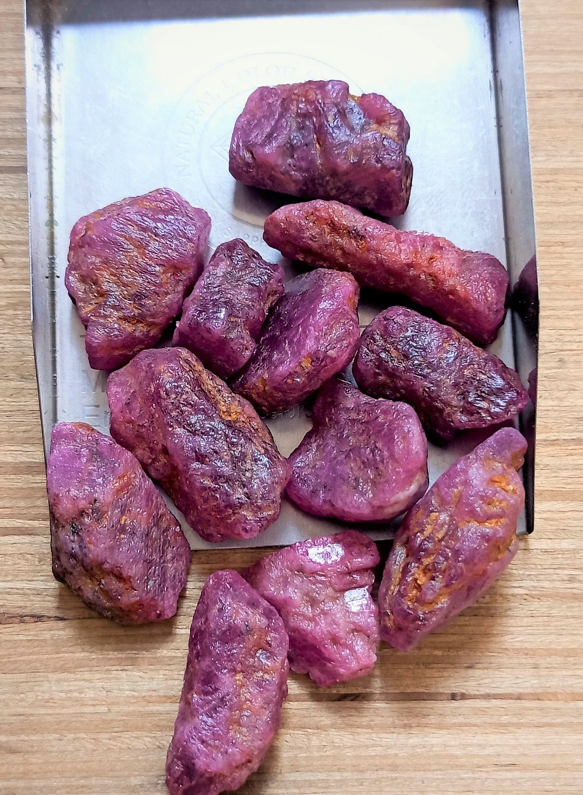 Rubí natural en bruto piedra preciosa de rubí piedra en - Etsy España