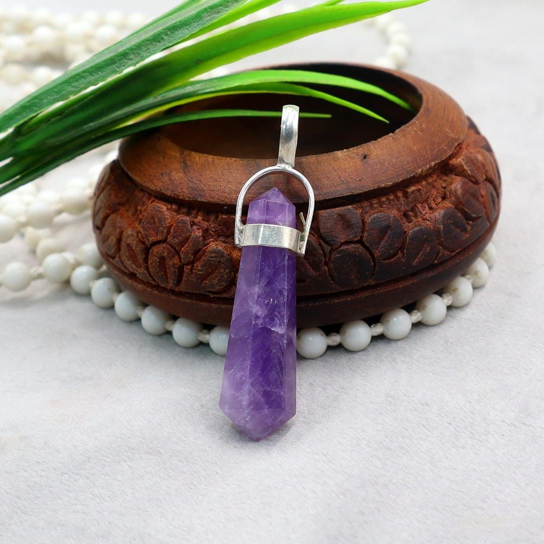 Mix Stone Terminator Crystal Pendant, Natural Gemstone, Handmade ...