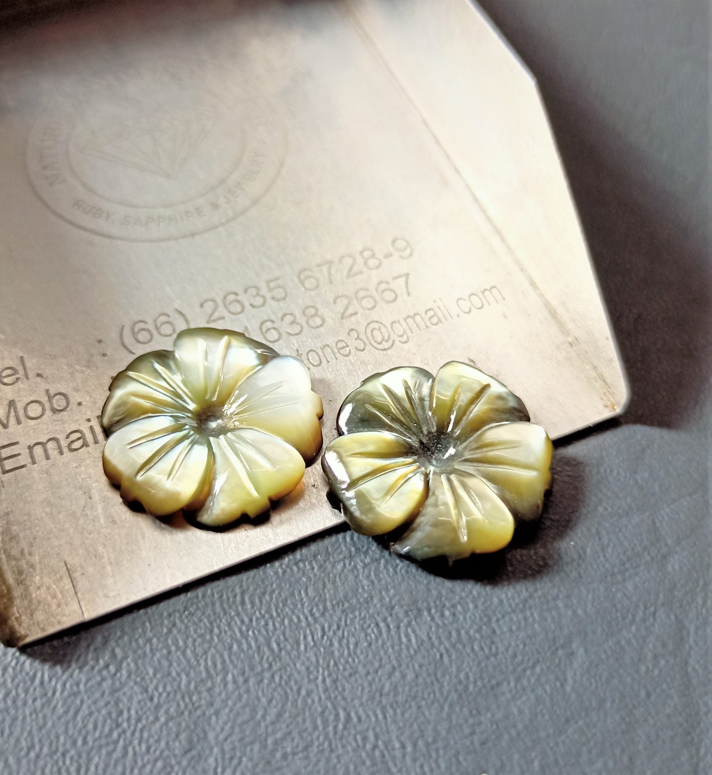 Mother of Pearl Carved Flower Shape natural Hand Carving - Etsy