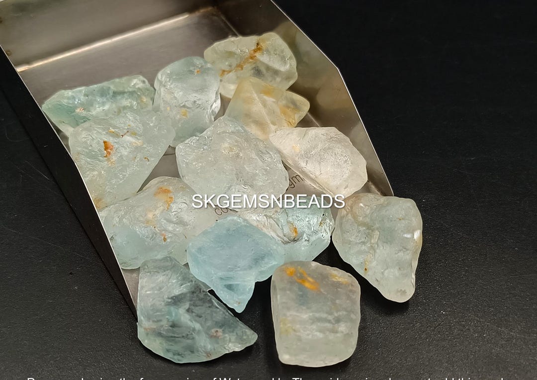 Raw Blue Topaz Gemstone, Untreated Crystal, Jewelry Making (17-21 Mm ...