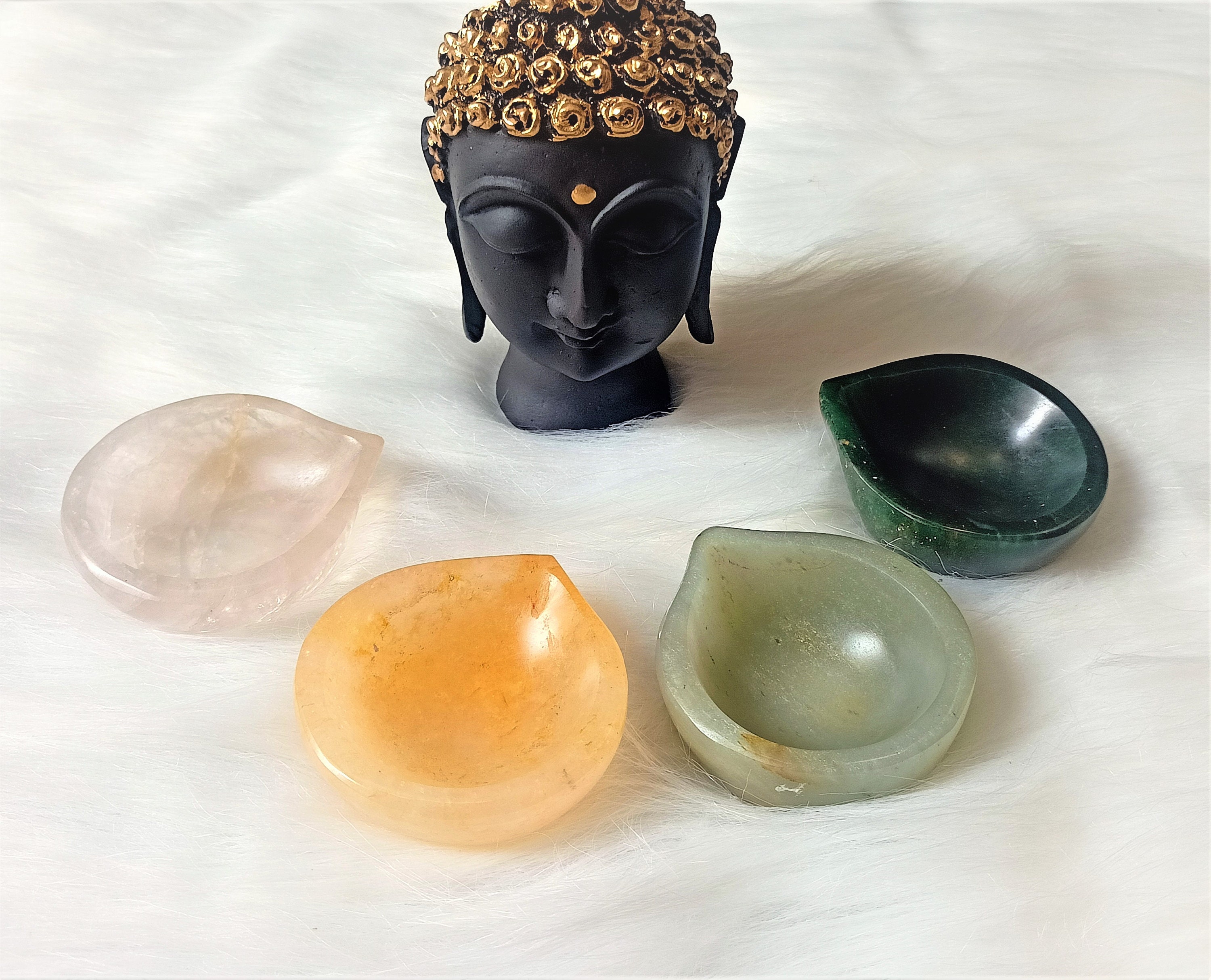 Multi Crystal Oil Deepak Handmade Oil Candle Diya Perfect | Etsy