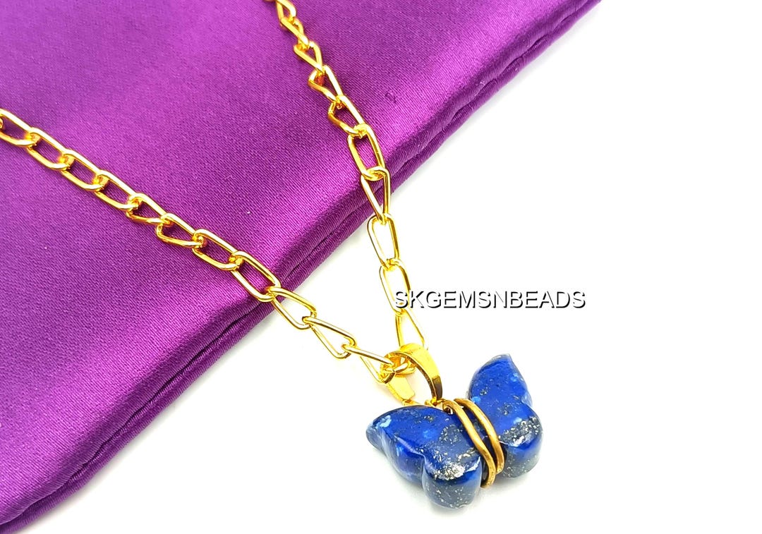 Lapis Lazuli Carving Butterfly Bird Pendant, Fancy Lapis Gemstone ...