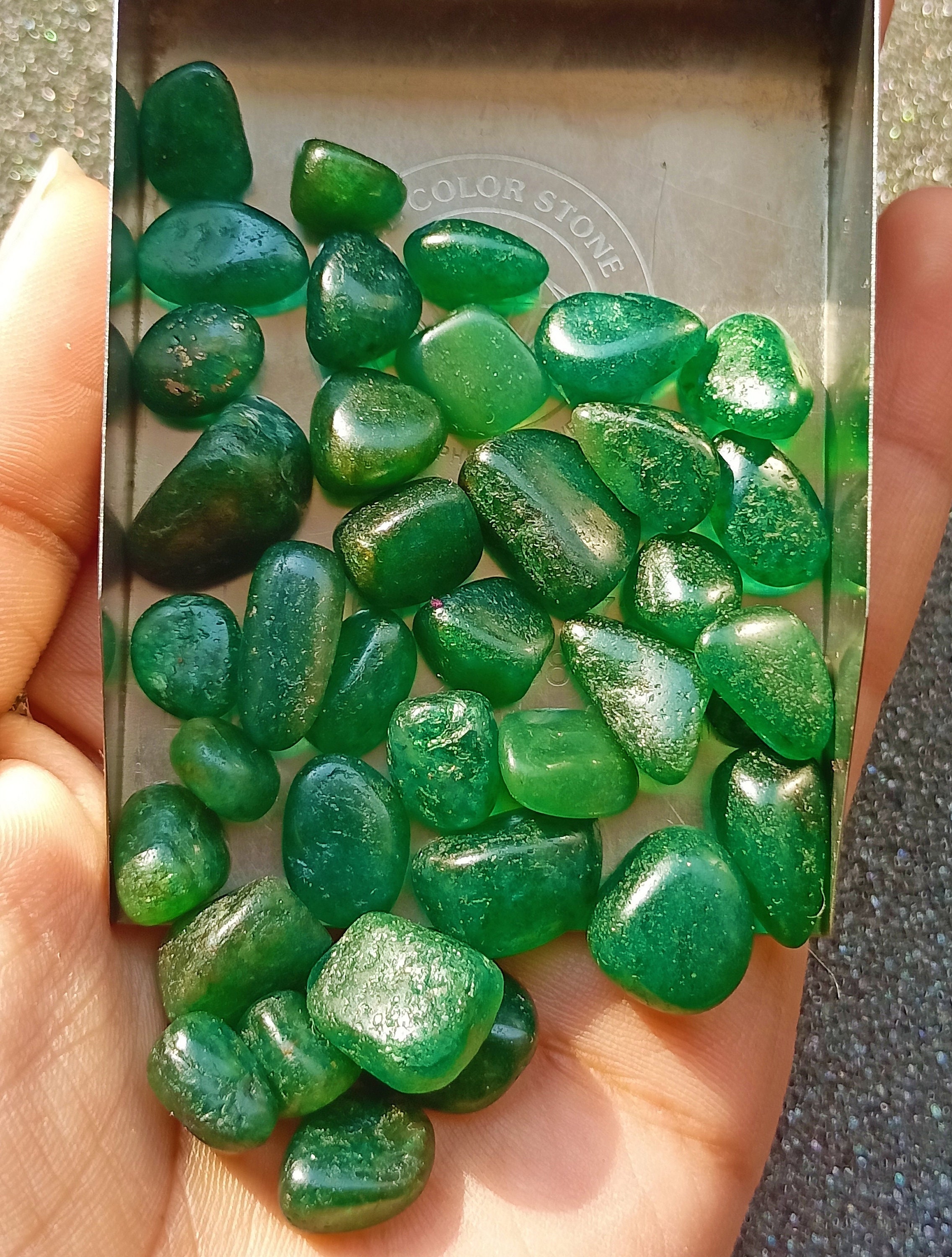 5 Pieces Green Jade Tumble Natural Jade Crystal Healing - Etsy UK