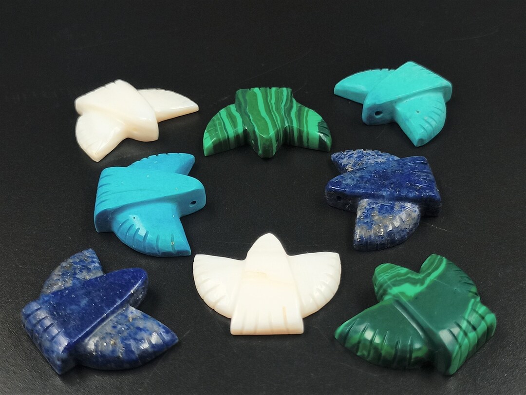 Natural Eagle Carving Bird, Mix Gemstone, Beautiful Hand Carved, Carved ...