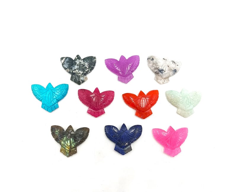 Natural Eagle Carving Bird, Mix Stone Charm Pendant, Beautiful Hand ...