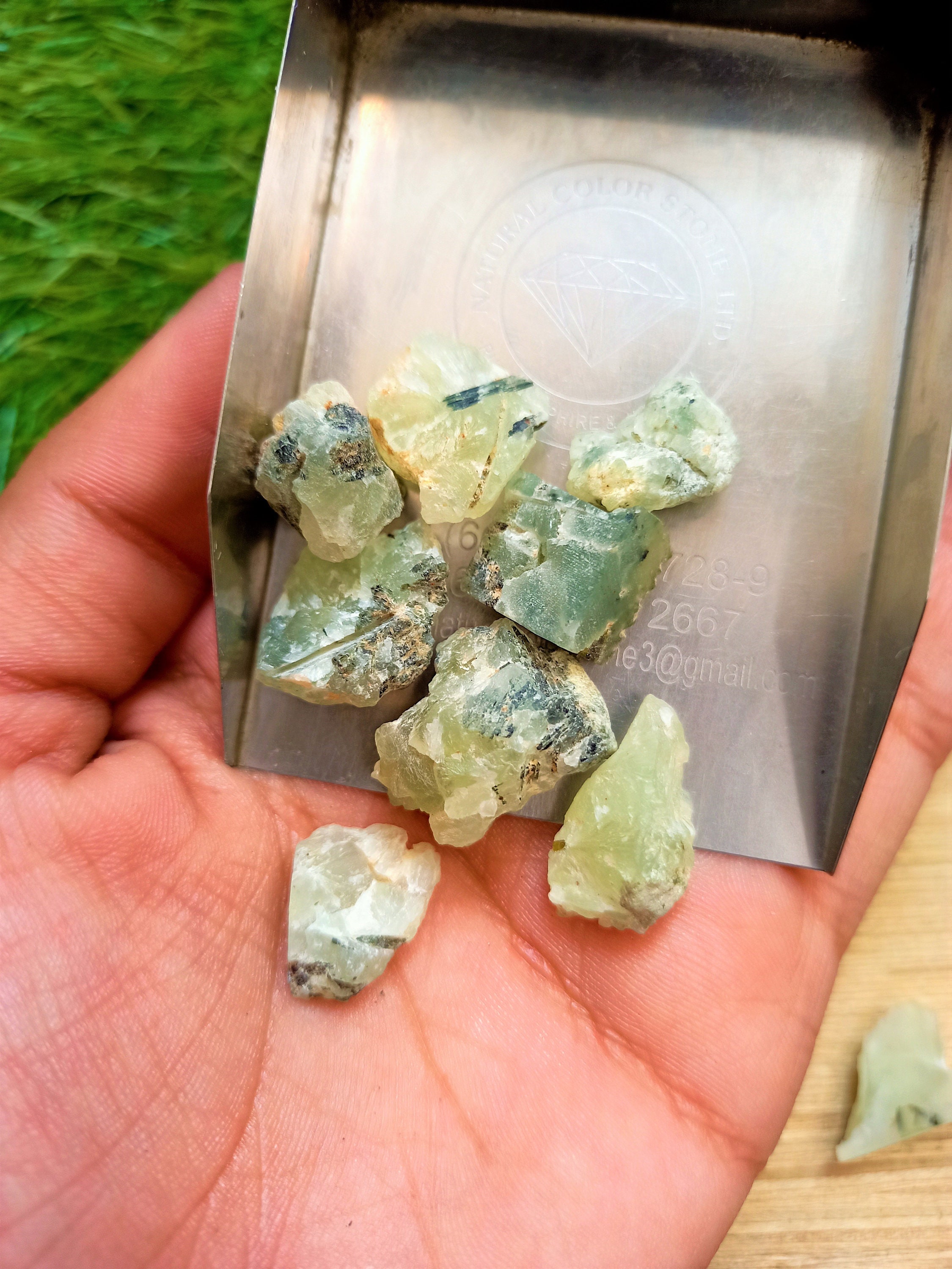 Raw Prehnite Crystal Natural Rough Gemstone for Jewelry | Etsy