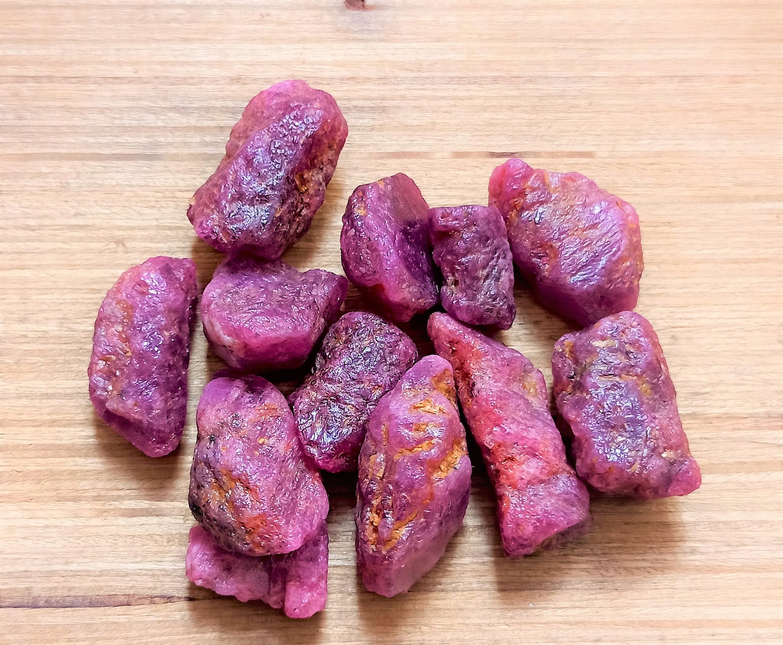 Rubí natural en bruto piedra preciosa de rubí piedra en - Etsy España