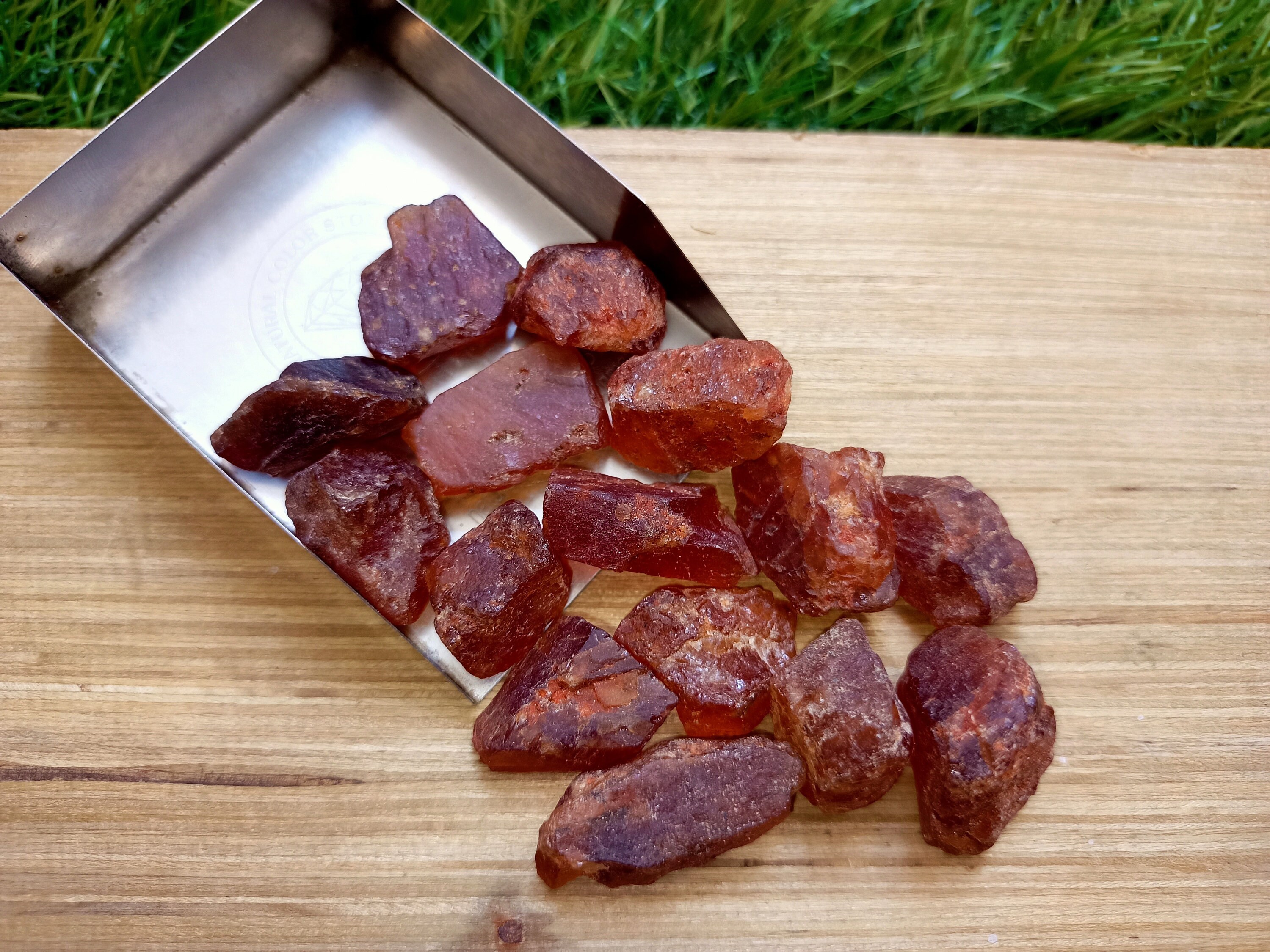 Raw Hessonite Crystal Natural Rough Gomed Gemstone Raw - Etsy