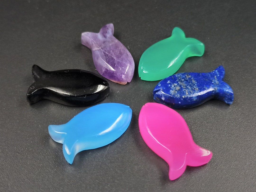 Crystal Hand Carving Fish Stone, Mix Stone, Natural Gemstone, Hand ...