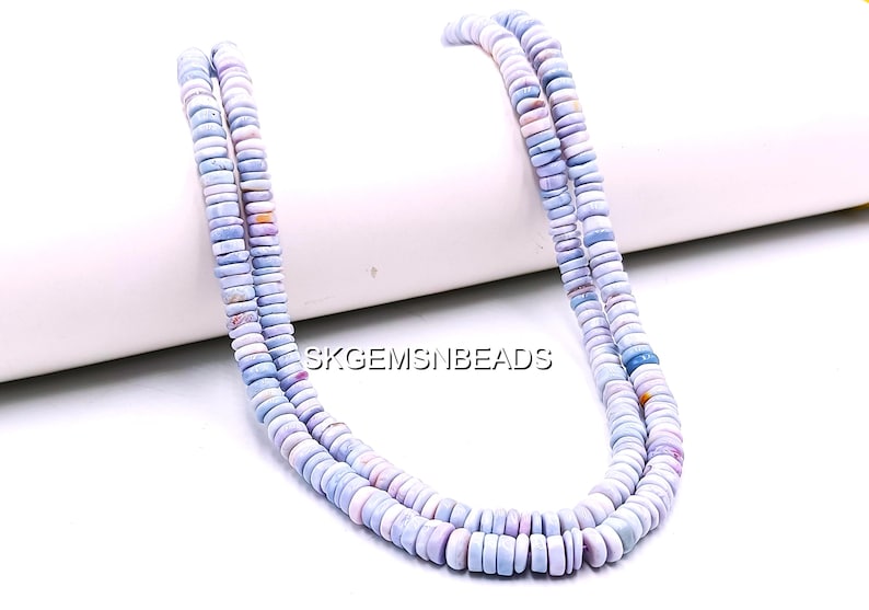 Lavender Opal Heishi Beads, Purple Shaded Gemstone Disc, 16" Strand - Etsy