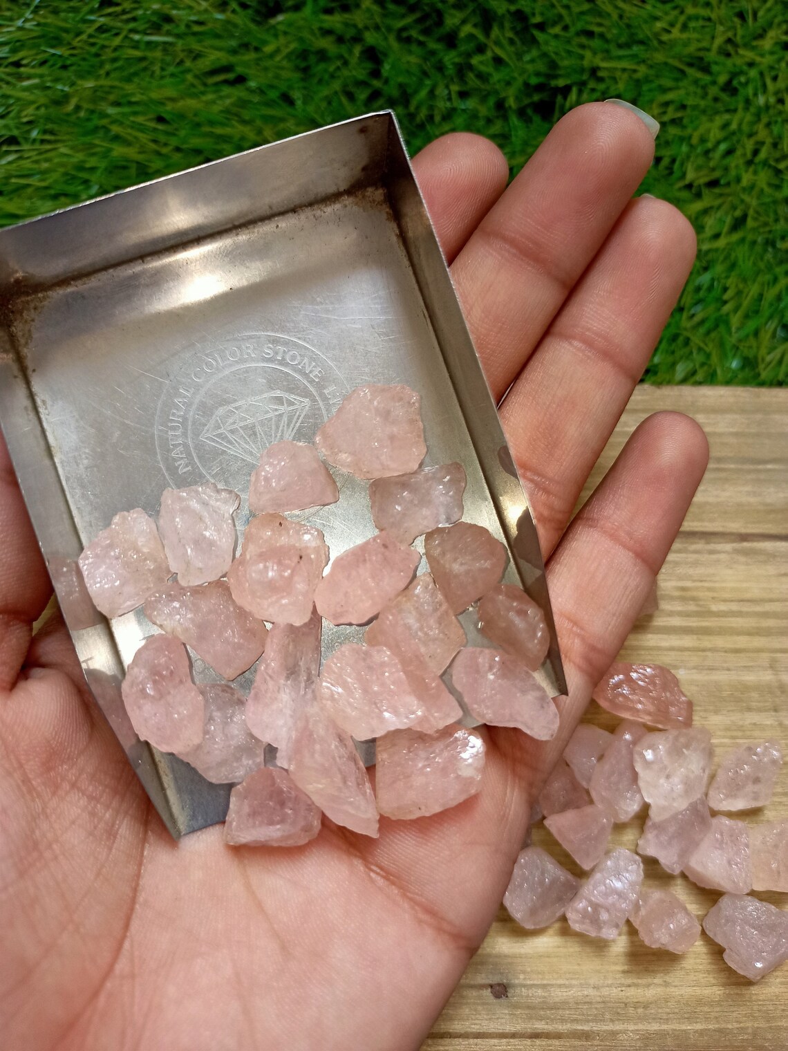 5 Piece Natural Pink Raw Morganite Crystals Raw Making - Etsy