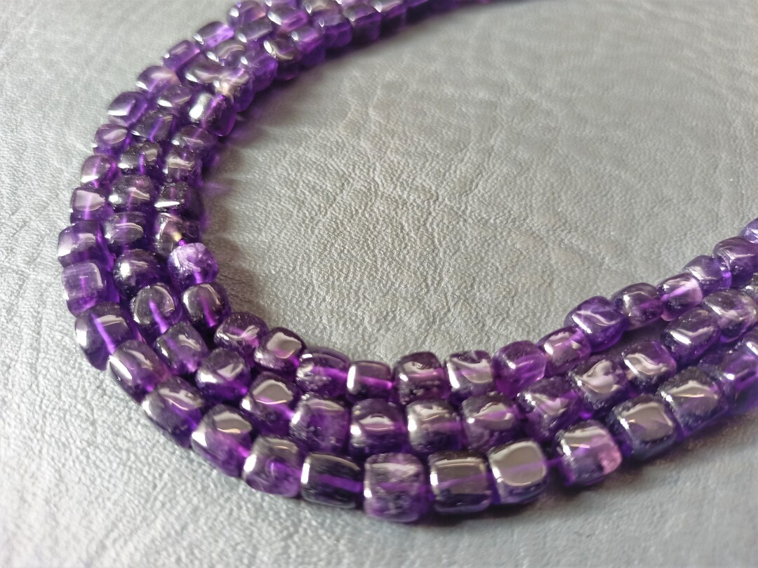 Amethyst Cube Shape Stone Natural Amethyst 3D Box Shape Plain Amethyst ...