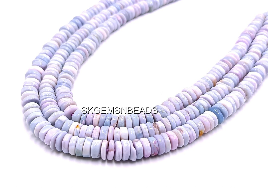 Lavender Opal Heishi Beads, Purple Shaded Gemstone Disc, 16" Strand - Etsy